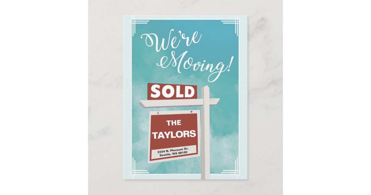 We're Moving Relocation Announcement Postcard | Zazzle