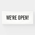 We're Open Simple Minimal Minimalist Business Banner | Zazzle