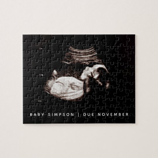 We're Pregnant Sonogram Pregnancy Announcement Jigsaw Puzzle | Zazzle.com
