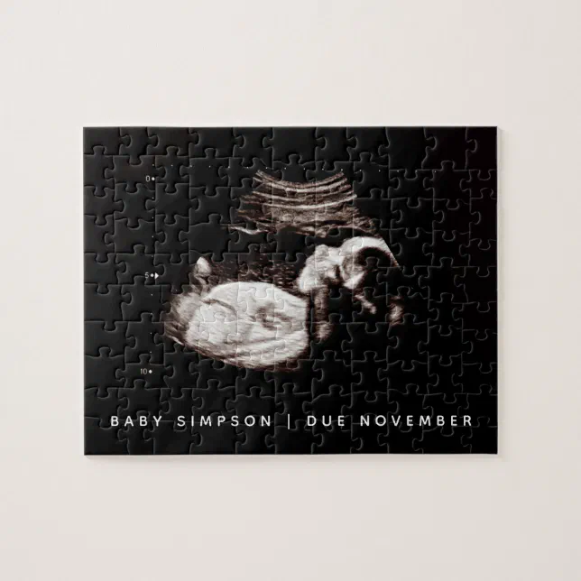 We're Pregnant Sonogram Pregnancy Announcement Jigsaw Puzzle | Zazzle