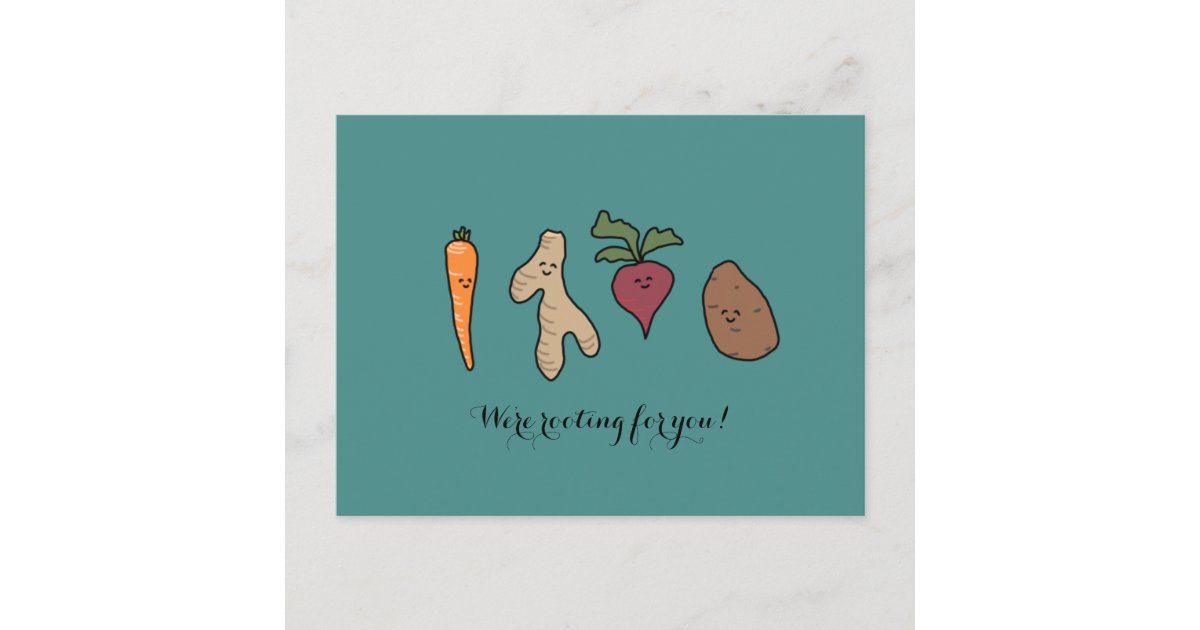 "We're Rooting for You!" Postcard | Zazzle
