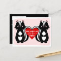 We're Stinkin' Cute Skunk Valentine's Day Greeting Holiday Postcard ...