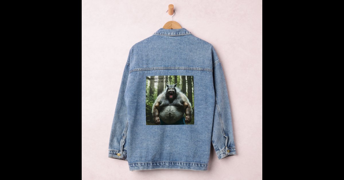 Werewolf Ate Whole Village women denim jacket | Zazzle