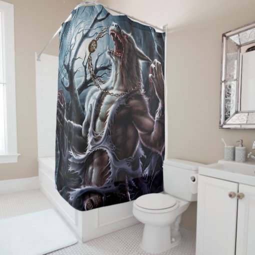 Werewolf Changing Shower Curtain | Zazzle