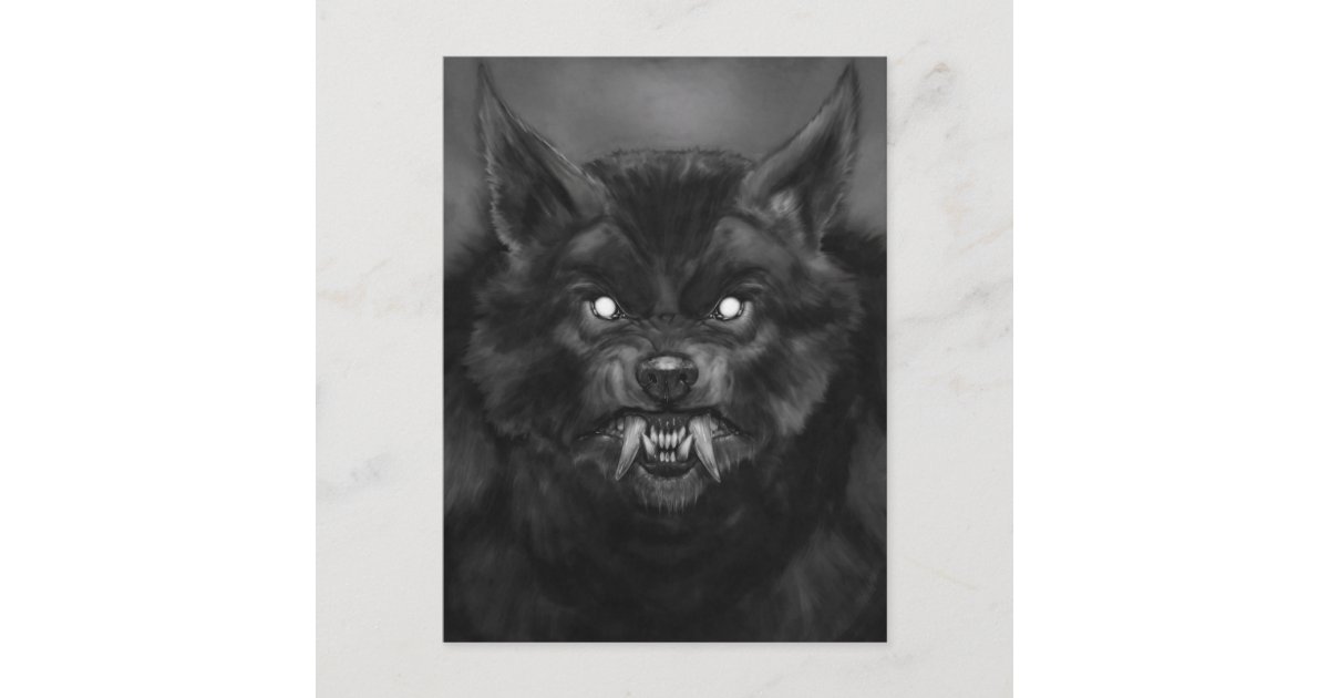 Werewolf face Postcards | Zazzle