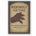 Werewolf Fur Tonic - Halloween Apothecary Label | Zazzle