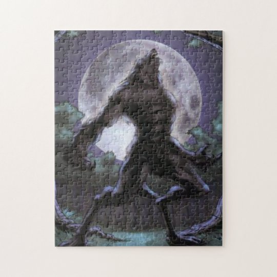 Werewolf Howling At The Moon Jigsaw Puzzle | Zazzle.com