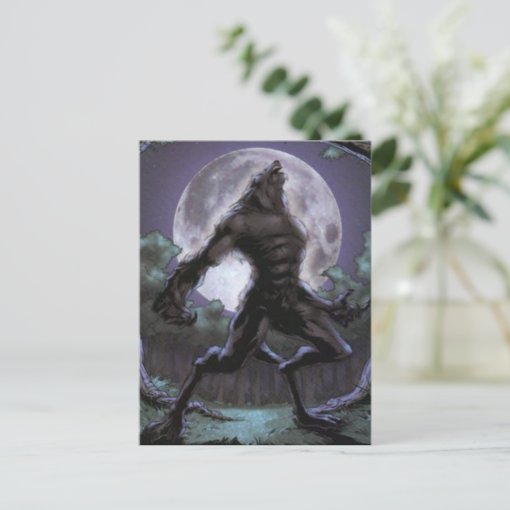 Werewolf Howling At The Moon Postcard | Zazzle