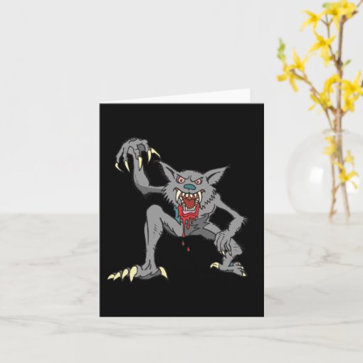 Werewolf Note Card | Zazzle