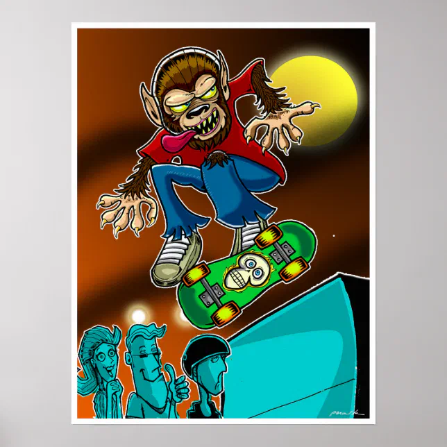Werewolf Skater Poster | Zazzle