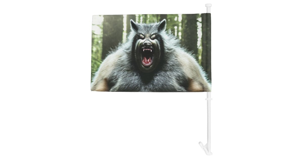 Werewolf Who Ate The Village car and boat flag | Zazzle