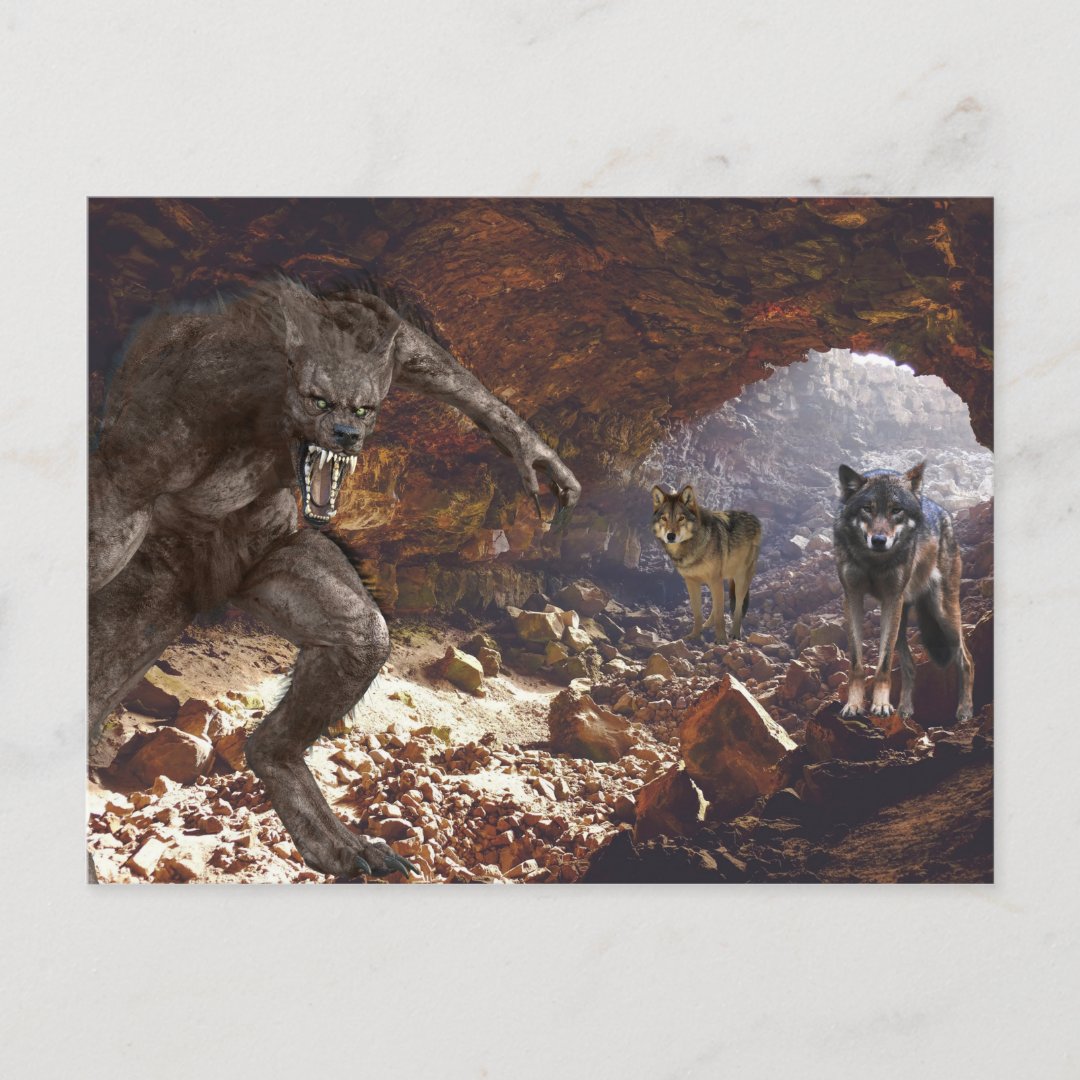Werewolf Wolf Pack Cave Postcard | Zazzle