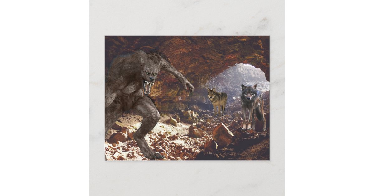 Werewolf Wolf Pack Cave Postcard | Zazzle