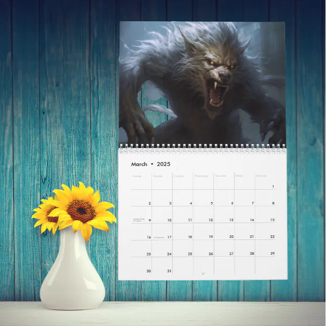 Werewolves Wolf Lycan Animal Calendar | Zazzle