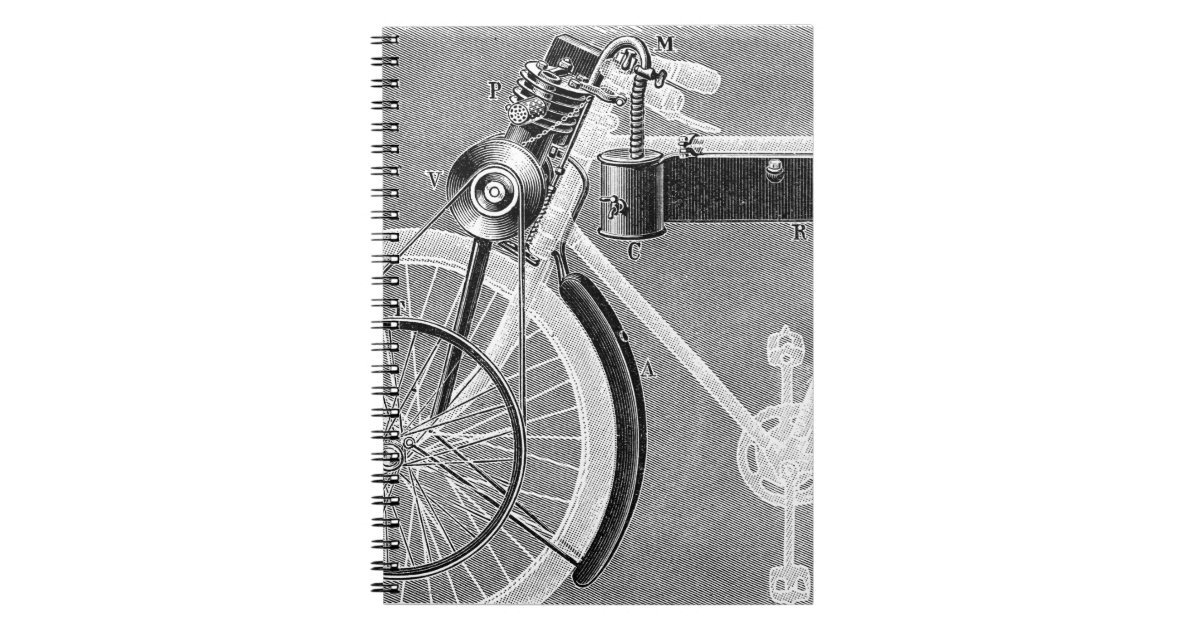 Werner Motorcycle, 1898 Notebook | Zazzle