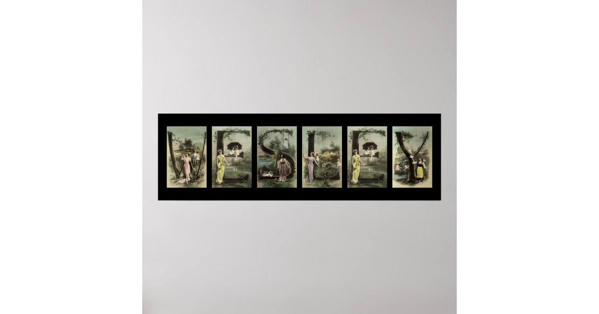 WESLEY Alphabet Letter Name Art Poster | Zazzle