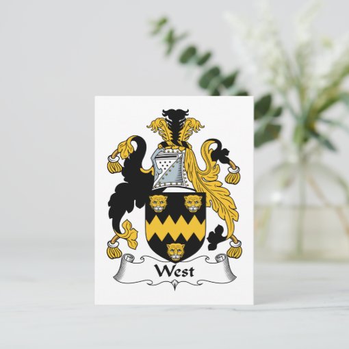 West Family Crest Postcard | Zazzle