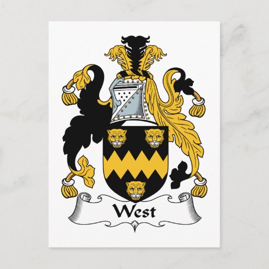 West Family Crest Postcard | Zazzle.com