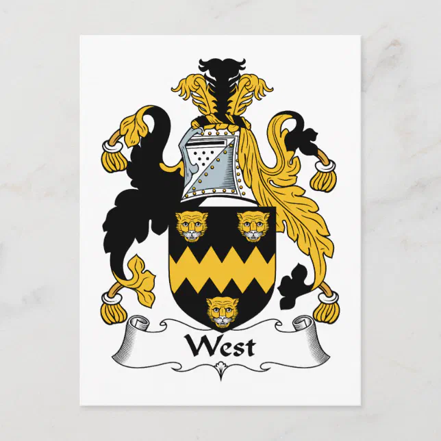 West Family Crest Postcard | Zazzle