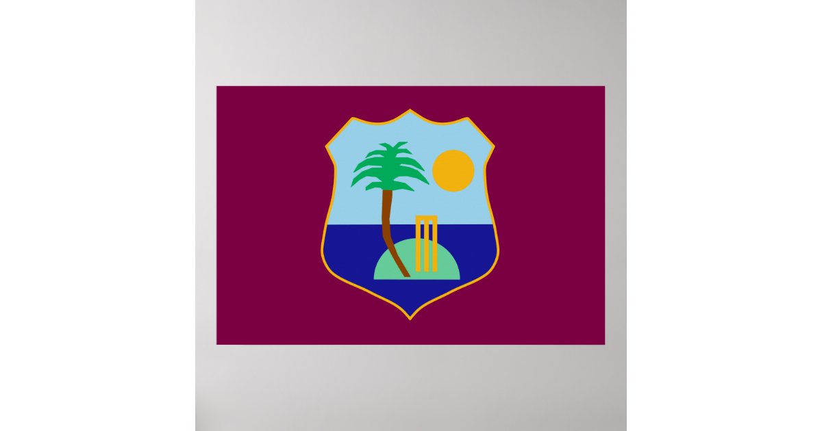 West Indies cricket flag Poster | Zazzle