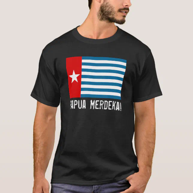 West Papua Merdeka! Morning Star Flag T-Shirt | Zazzle