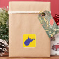West Virginia Blue and Gold Square Sticker | Zazzle