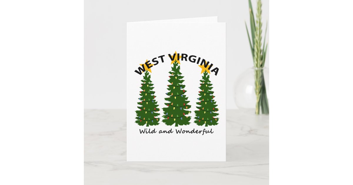 West Virginia Christmas Holiday Card | Zazzle