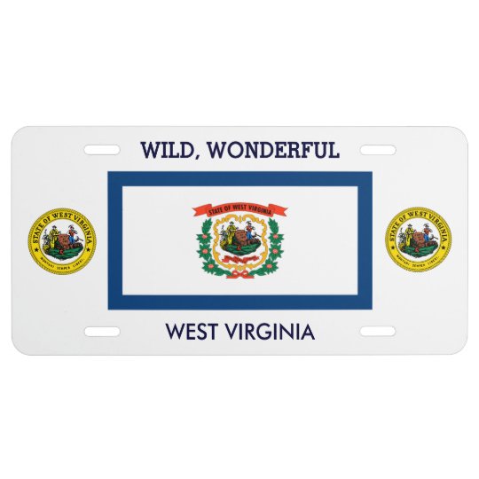West Virginia Custom Front License Plate | Zazzle.com