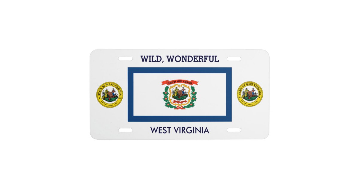 West Virginia Custom Front License Plate | Zazzle