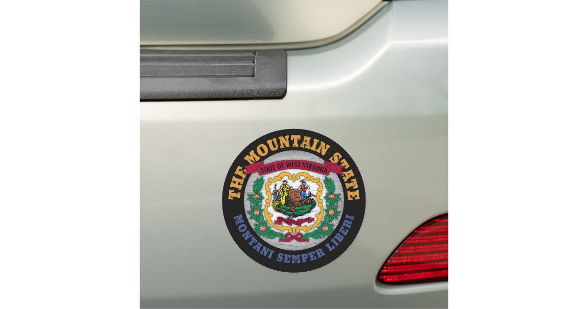 WEST VIRGINIA MOUNTAIN STATE FLAG CAR MAGNET | Zazzle