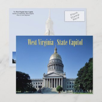 West Virginia State Capitol Postcard | Zazzle