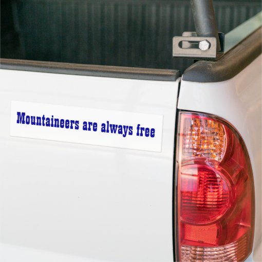 West Virginia State Motto Bumper Sticker | Zazzle
