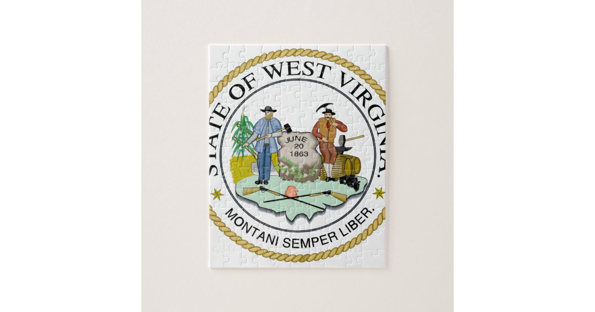 West Virginia State Seal Jigsaw Puzzle | Zazzle