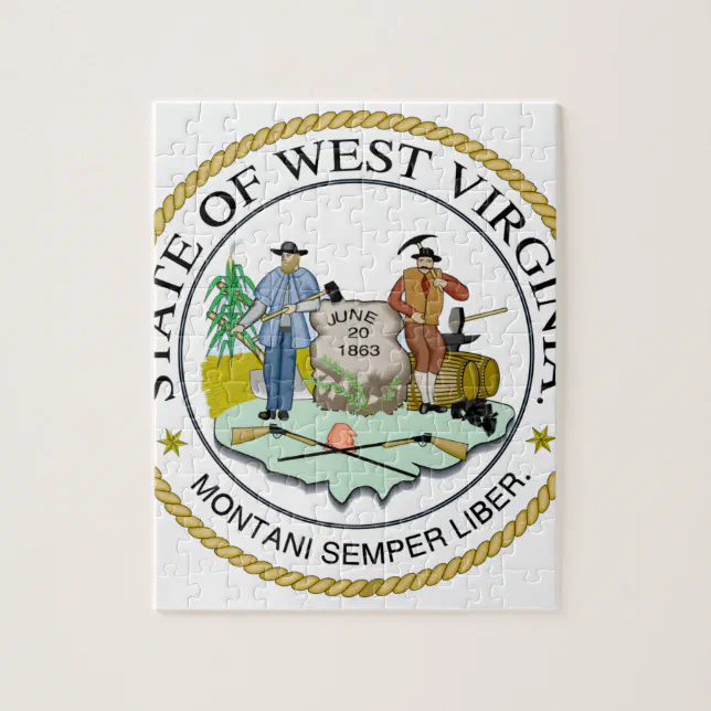 West Virginia State Seal Jigsaw Puzzle | Zazzle