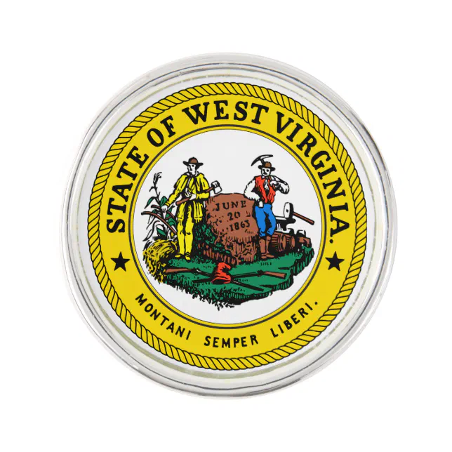 West Virginia State Seal - Lapel Pin | Zazzle