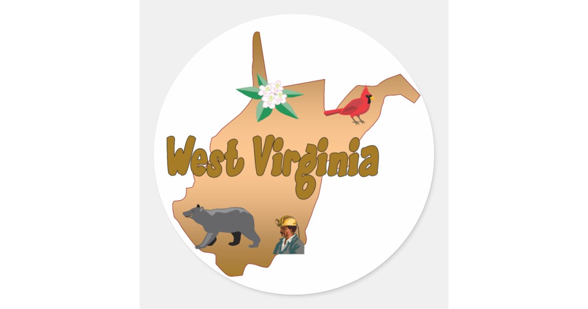West Virginia Sticker | Zazzle