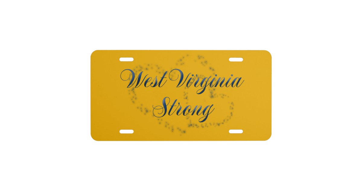 West Virginia Strong License Plate | Zazzle