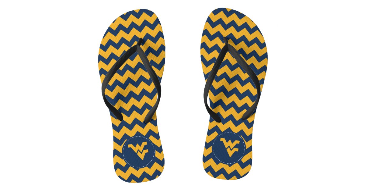 West Virginia University Flip Flops | Zazzle