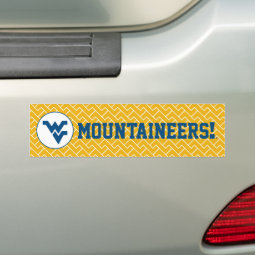 West Virginia University Flying WV Bumper Sticker | Zazzle