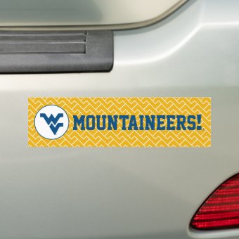 West Virginia University Flying WV Bumper Sticker | Zazzle