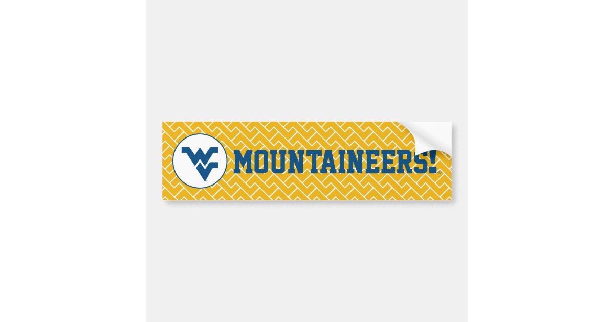 West Virginia University Flying WV Bumper Sticker | Zazzle