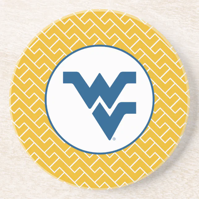 West Virginia University Flying WV Drink Coaster | Zazzle