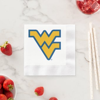 West Virginia University Flying WV Paper Napkins | Zazzle