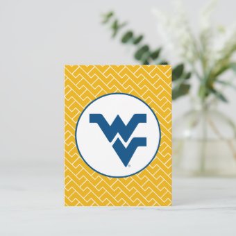 West Virginia University Flying WV Postcard | Zazzle