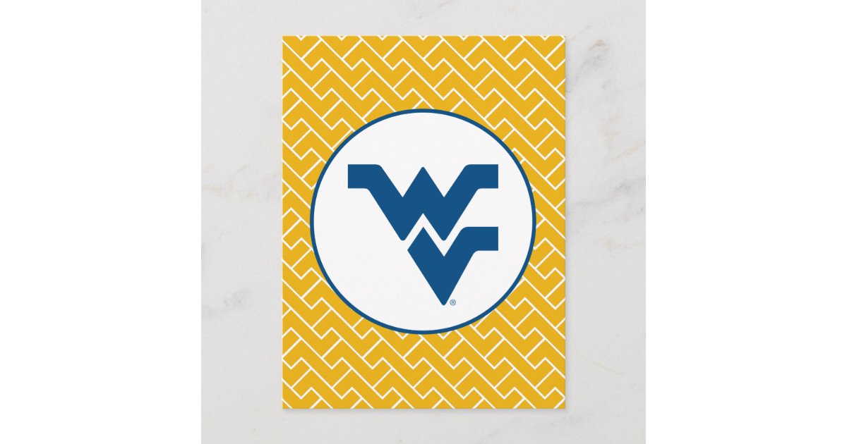 West Virginia University Flying WV Postcard | Zazzle