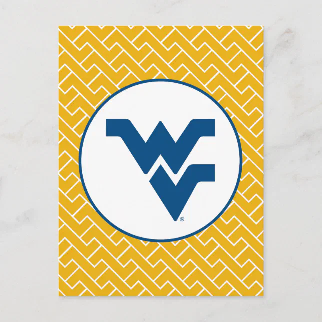 West Virginia University Flying WV Postcard | Zazzle