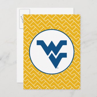 West Virginia University Flying WV Postcard | Zazzle
