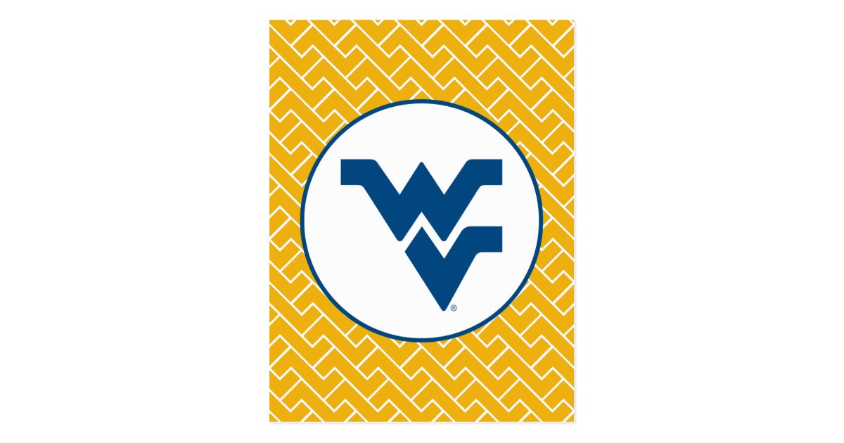 West Virginia University Flying WV Postcard | Zazzle.com