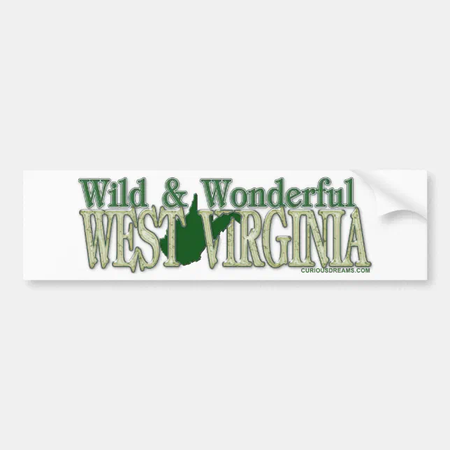 West Virginia Wild and Wonderful_2 Bumper Sticker | Zazzle