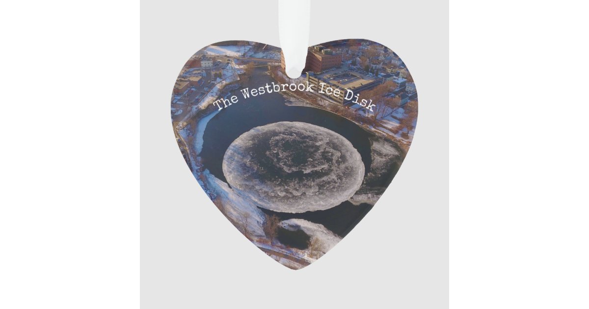 Westbrook Ice Disk Maine Ornament | Zazzle